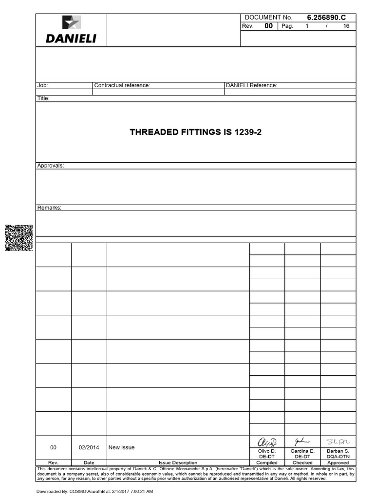 6256890C-R00 - Is 1239 Part Ii Fittings | PDF | Steel | Pipe (Fluid ...