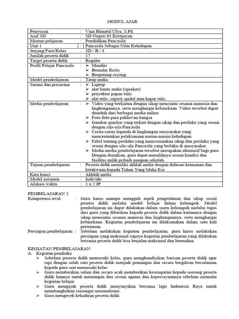 Ma PPKN KL 4 SMT 1 | PDF