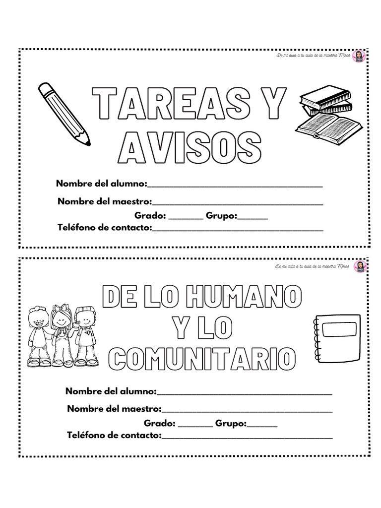 Portada para Tareas y Avisos Educativos | PDF