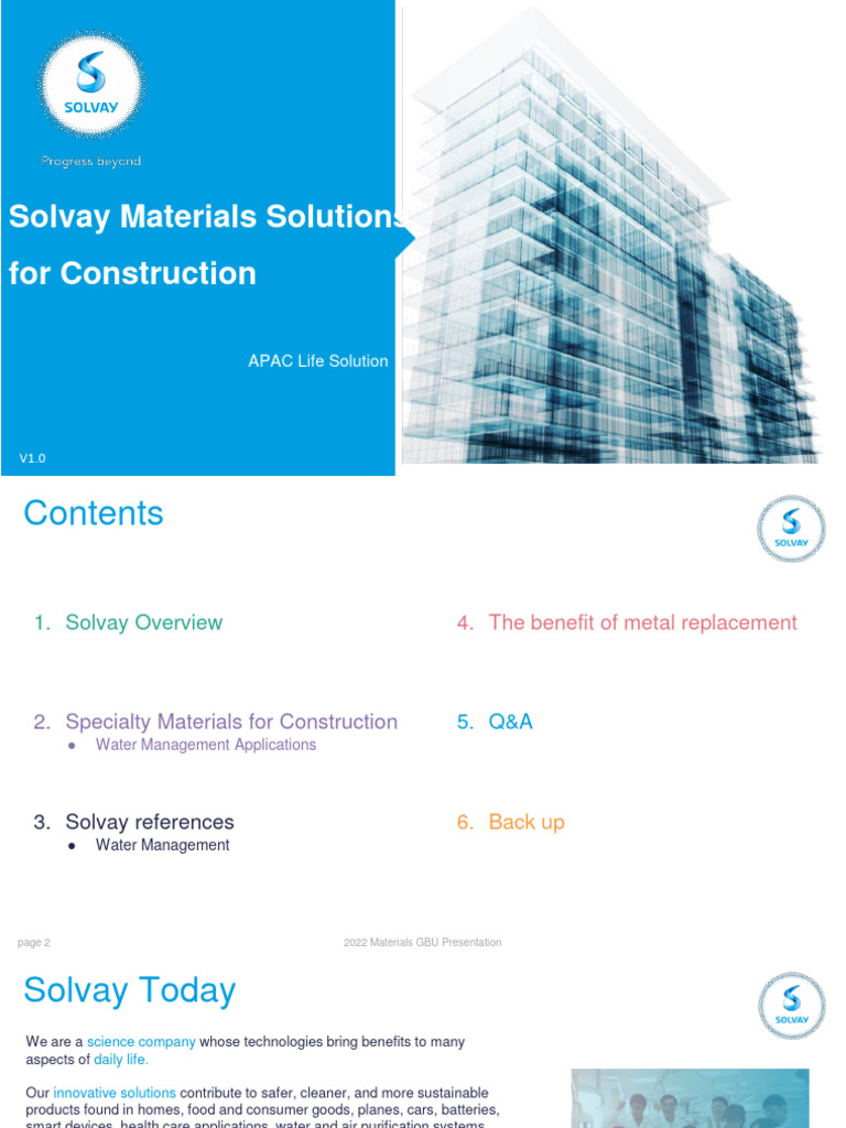 Construction Applications of Solvay Specialty Polymers - Customer | PDF | Metals | Thermoplastic