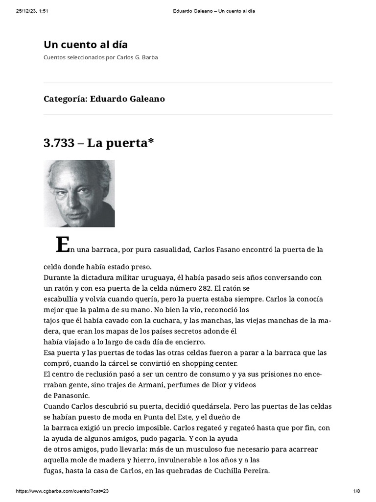 Eduardo Galeano - Un Cuento Al Día | PDF