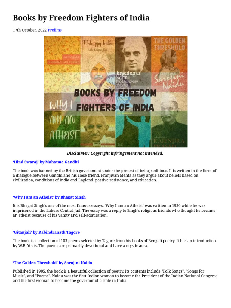 Books Freedom Fighter | PDF | Religion & Spirituality | Classics