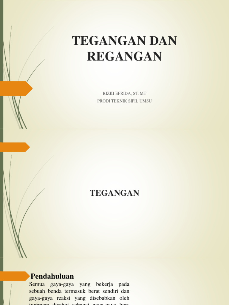 Tegangan dan Regangan dalam Teknik Sipil | PDF