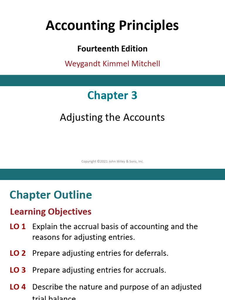 Chapter 3 - Adjusting The Accounts | PDF | Debits And Credits | Deferral