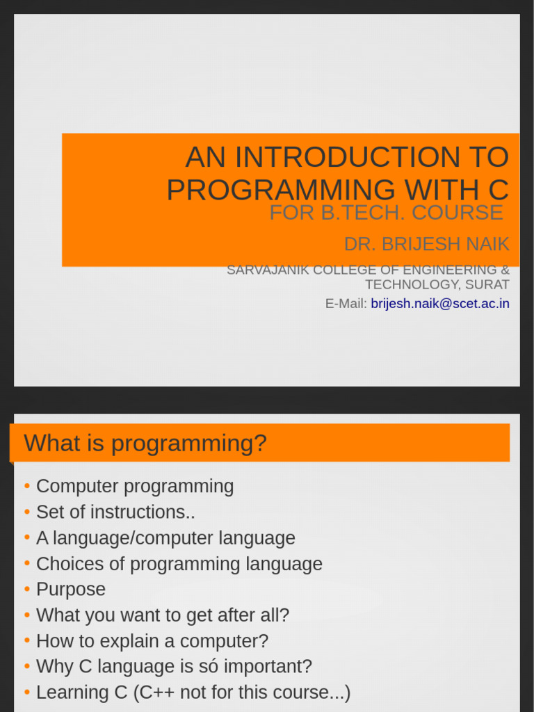 C Programming 01 | PDF | Programming | Computer Program C Programming 01 | PDF | Programming | Computer Program