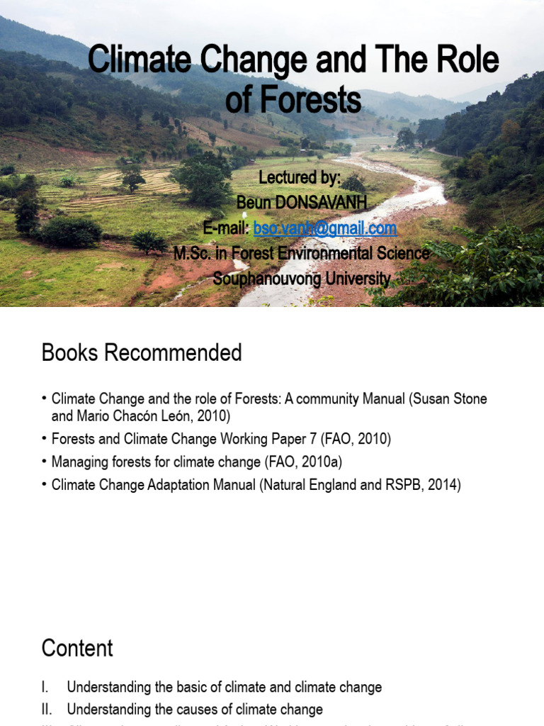 Climate Change and The Role of Forests 2022 02 | PDF