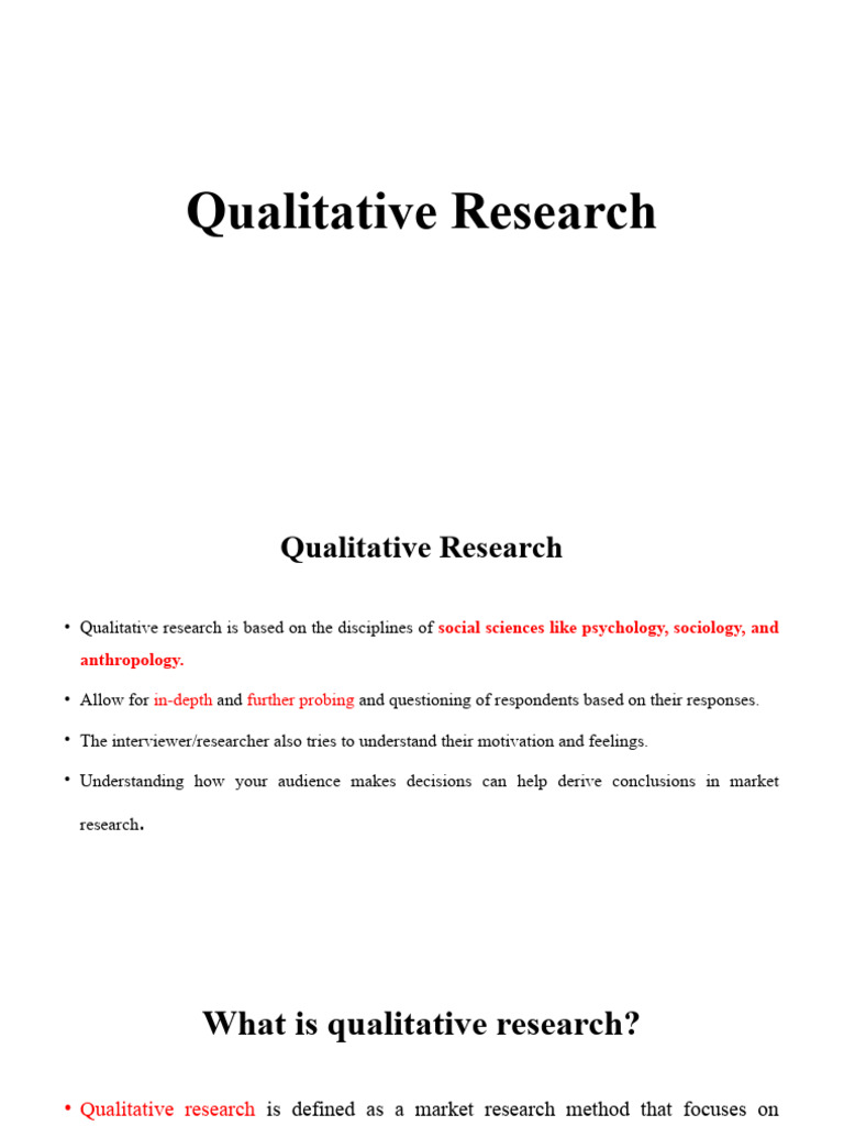 Qualitative Research | PDF | Focus Group | Qualitative Research