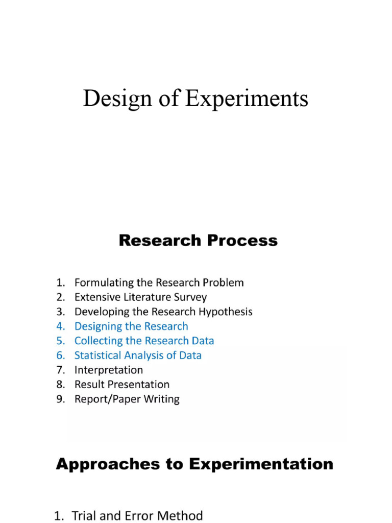 Design of Experiments | PDF