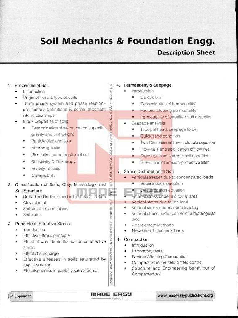 Soil Mechanics Workbook | PDF