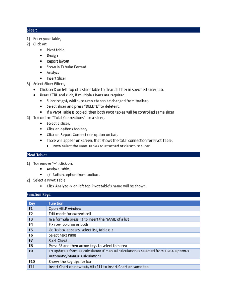 Excel Pdf Microsoft Excel Computer Keyboard