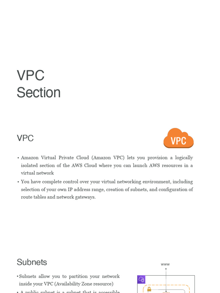 VPC Section | PDF | Ip Address | Digital Technology
