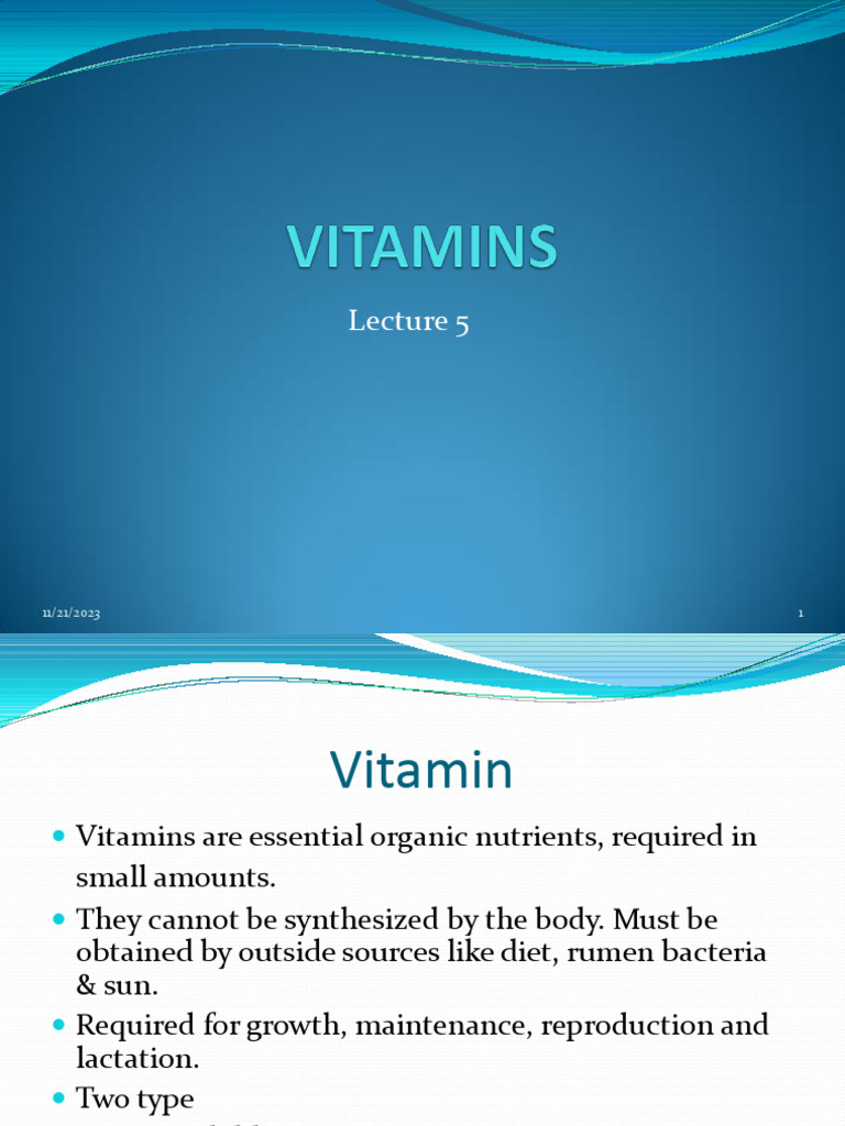 5 - Vitamins | PDF