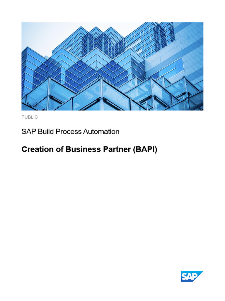 SAP Business Partner Creation and Automation Process | PDF | Parameter ...