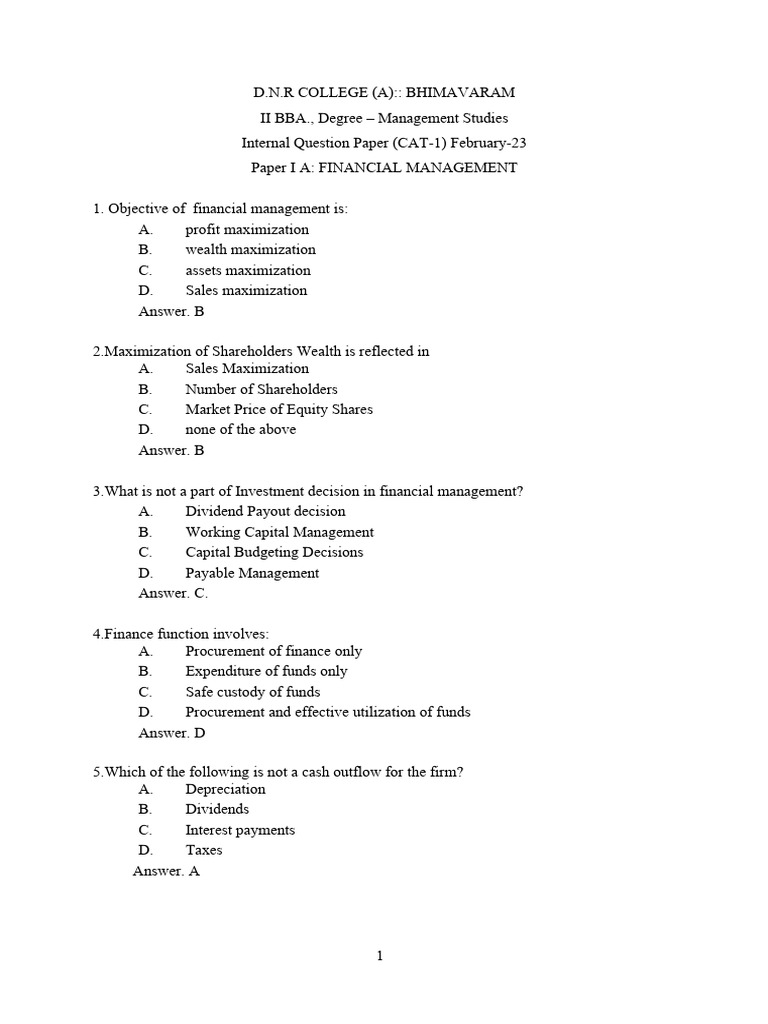 Fm-Mcqs-Bba 8-2-23 | PDF