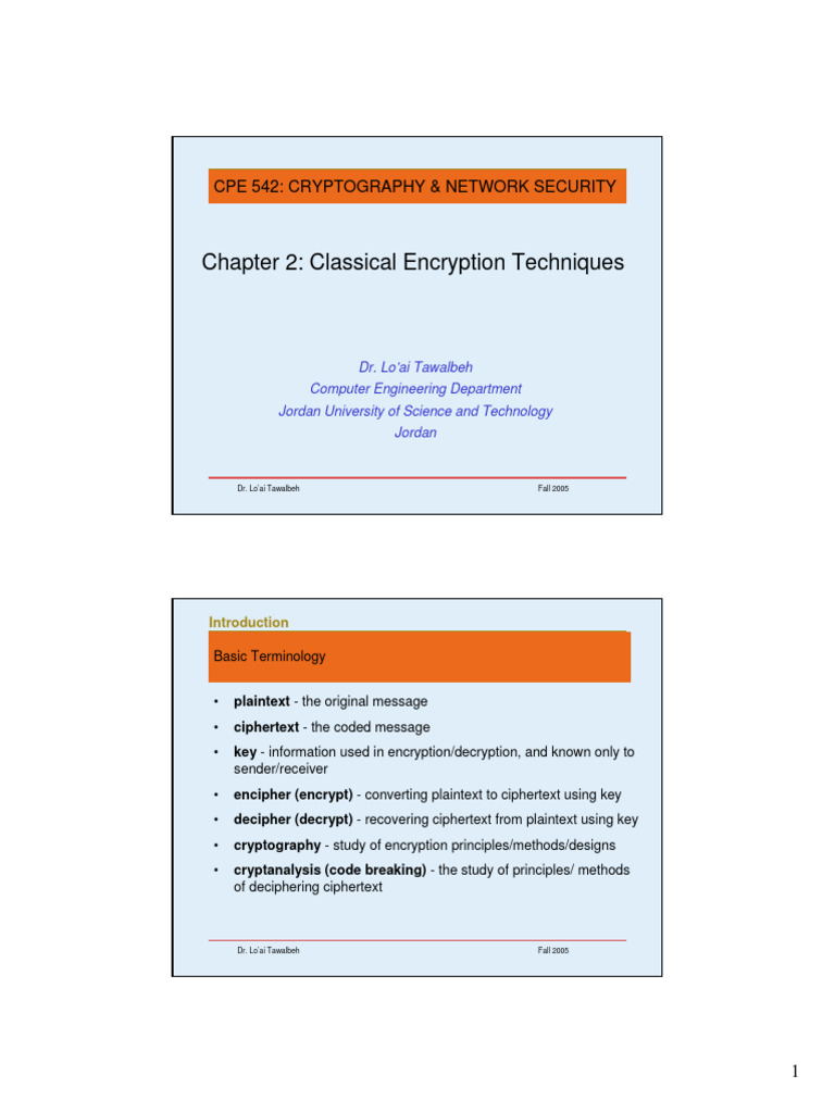 CH 02 | PDF | Cryptography | Cryptanalysis