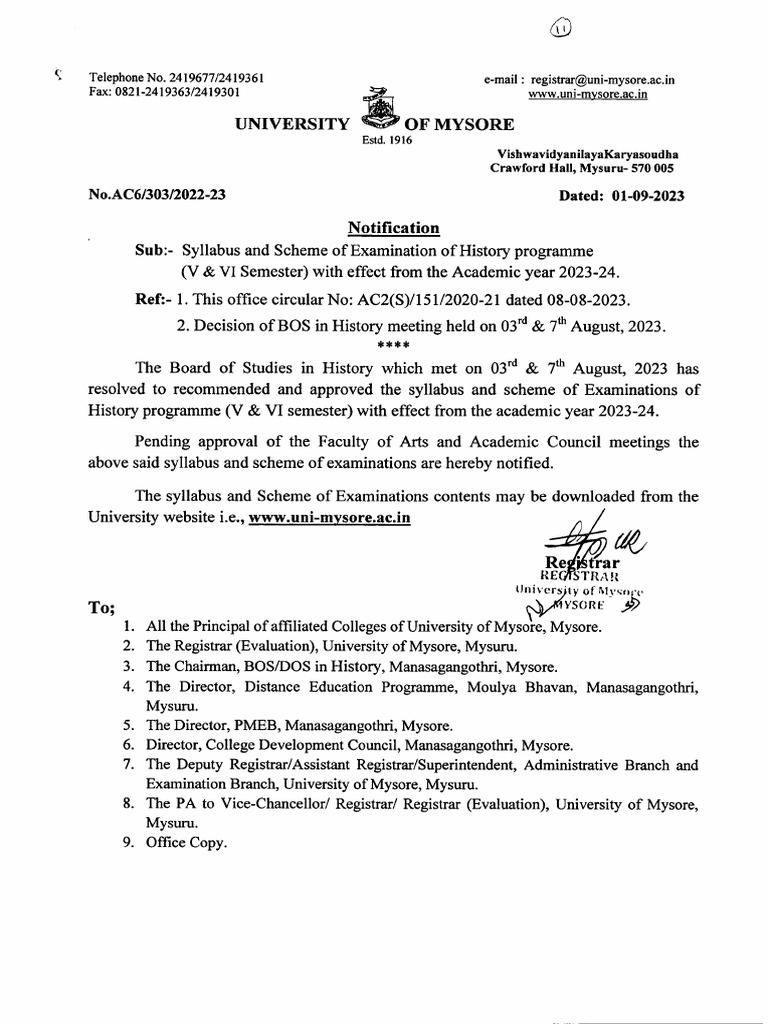 History - 3rd Year Syllabus | PDF