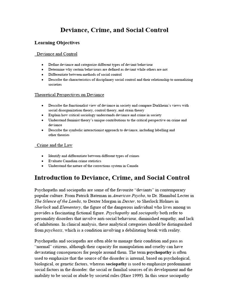 Understanding Deviance and Control | PDF | Science & Mathematics