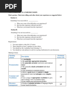 Edexcel CS2 Speaking Assessment Form | PDF | Educational Assessment And ...