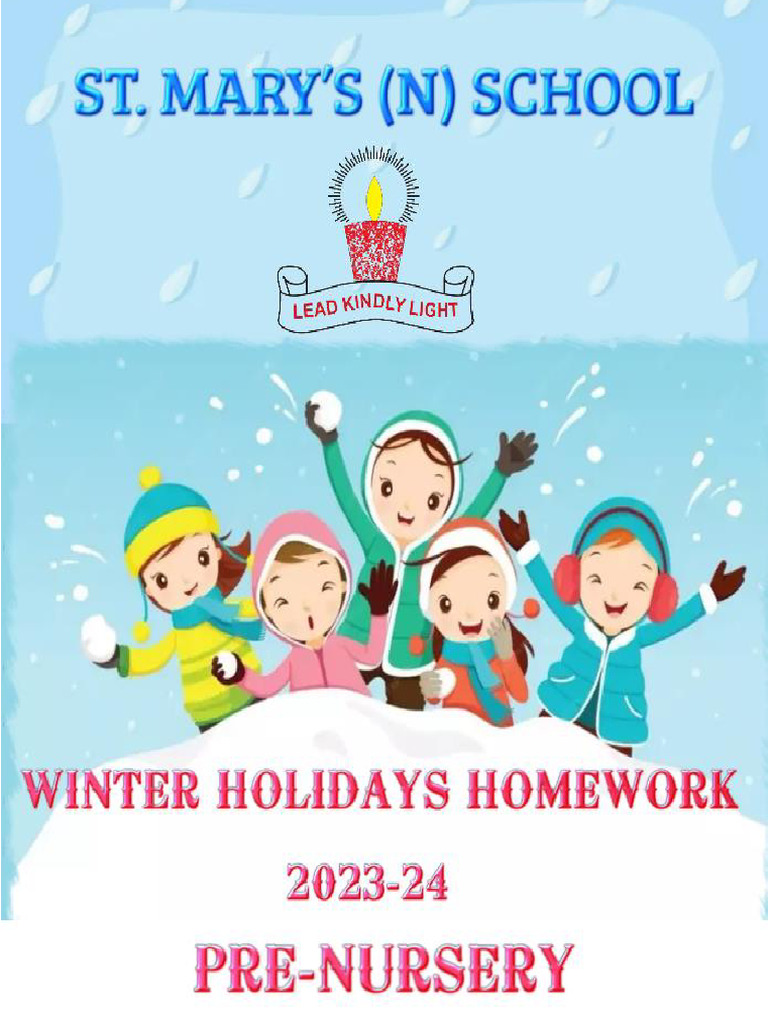 Pre-Nursery Winter Holiday Homework | PDF