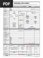 PERSONAL DATA SHEET PDS Editable | PDF | Government