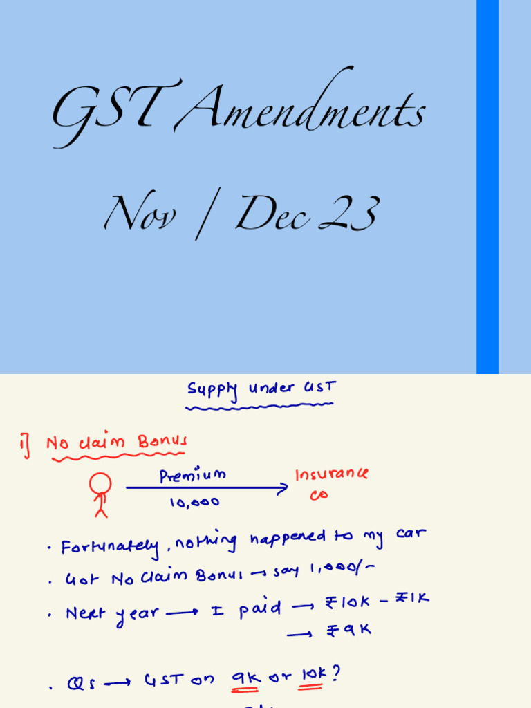 GST - Amendments - CA CMA Inter | PDF
