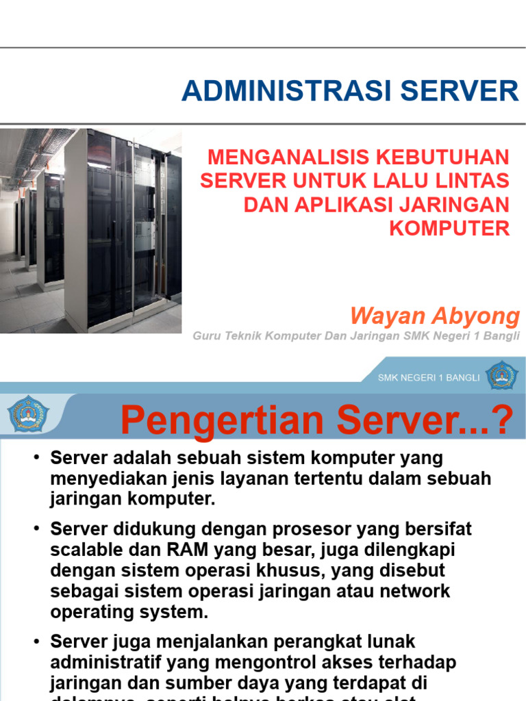 kd31 41A Menganalisasi Kebutuhanserver | PDF