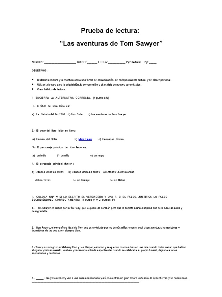 Tom Sayer | PDF