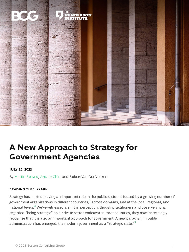 A New Approach To Strategy For Government Agencies | PDF | Policy ...