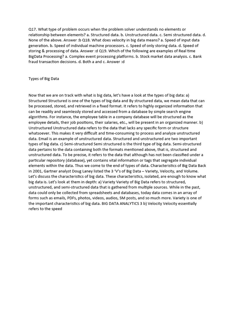 Q5 | PDF | Big Data | Data