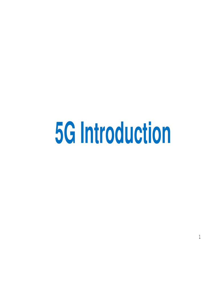 5G Introduction | PDF