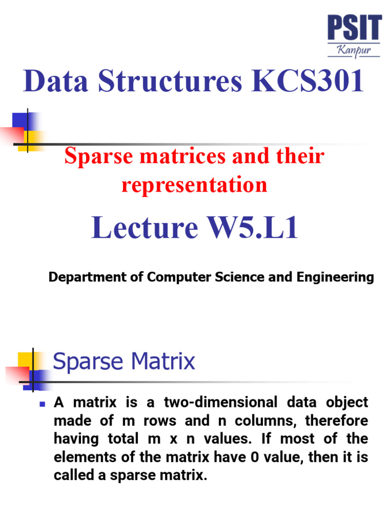 Sparse Matrix | PDF