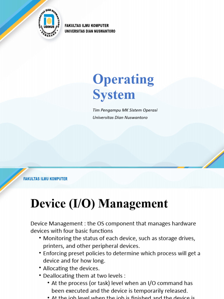 Device Management in Operating Systems | PDF | Input/Output | Hard Disk Drive