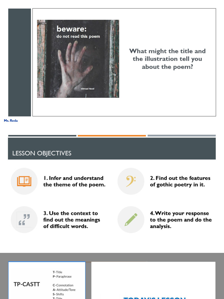 Analyzing "Beware: Do Not Read" Poem | PDF | Narration | Poetry