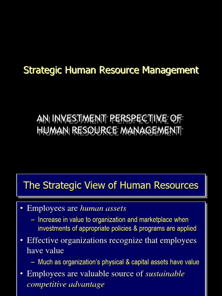Strategic HR Management Insights | PDF