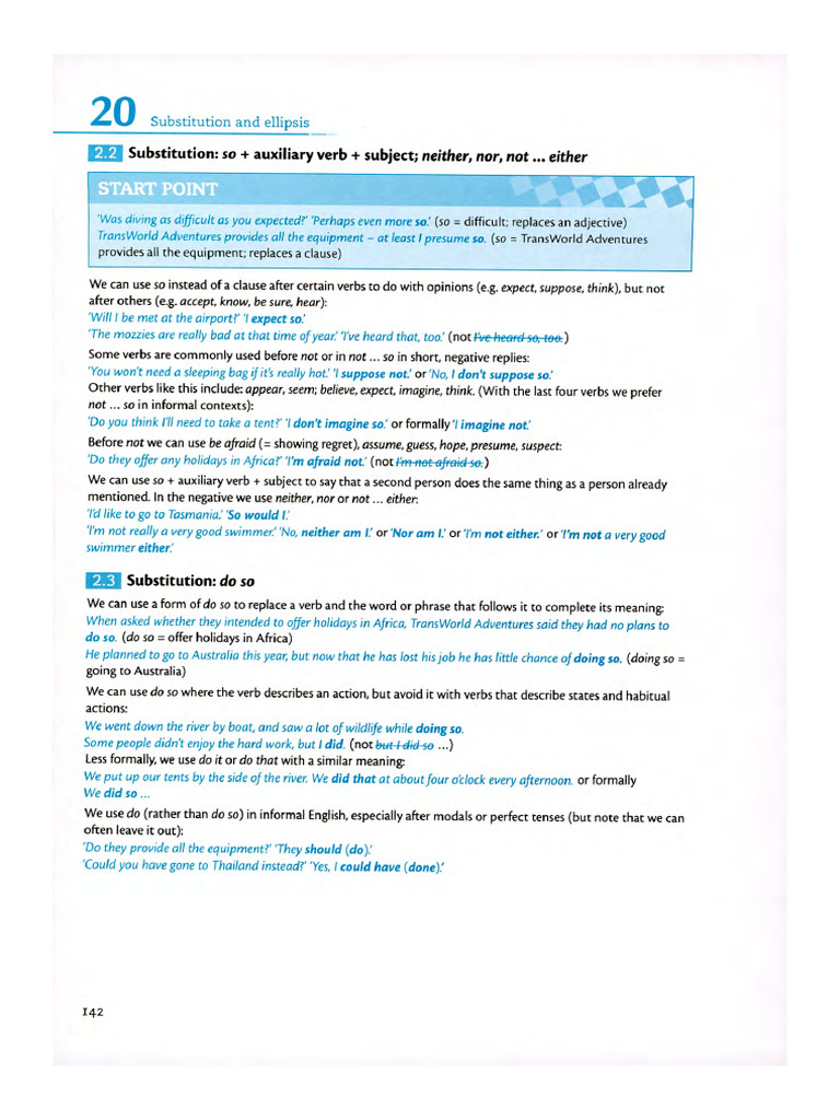 Substitution and Ellipsis Explained | PDF | Verb | Clause
