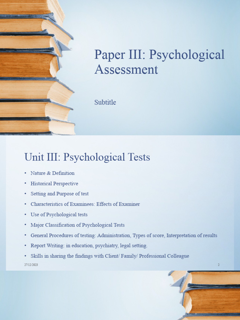Psychological tests | PDF