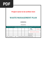 Waste Management Plan | PDF | Waste | Waste Management