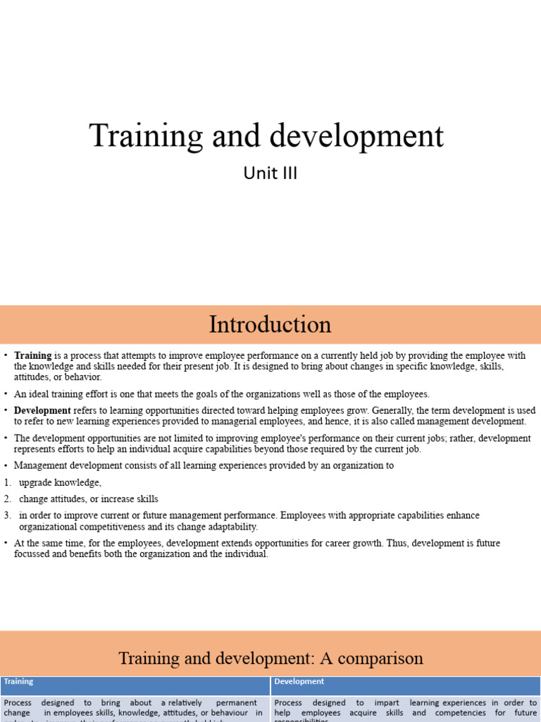 Training and Developement 1 To 3 | PDF | Competence (Human Resources ...