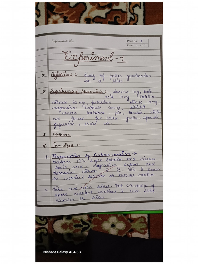 Biology Practical File | PDF