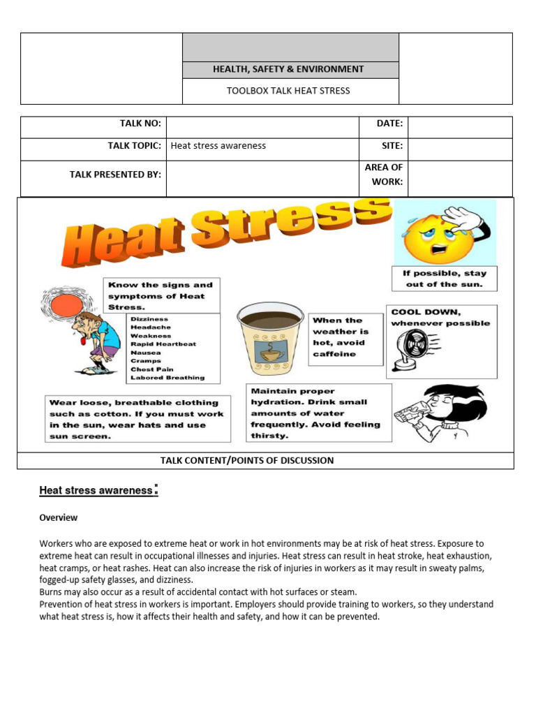 TBT Heat Stress Awareness | PDF