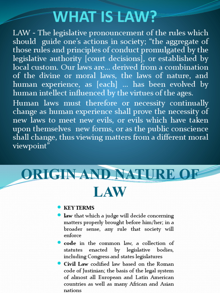 What Is Law PPT and Philosophy of Lawpptx | PDF | Common Law | Equity (Law)