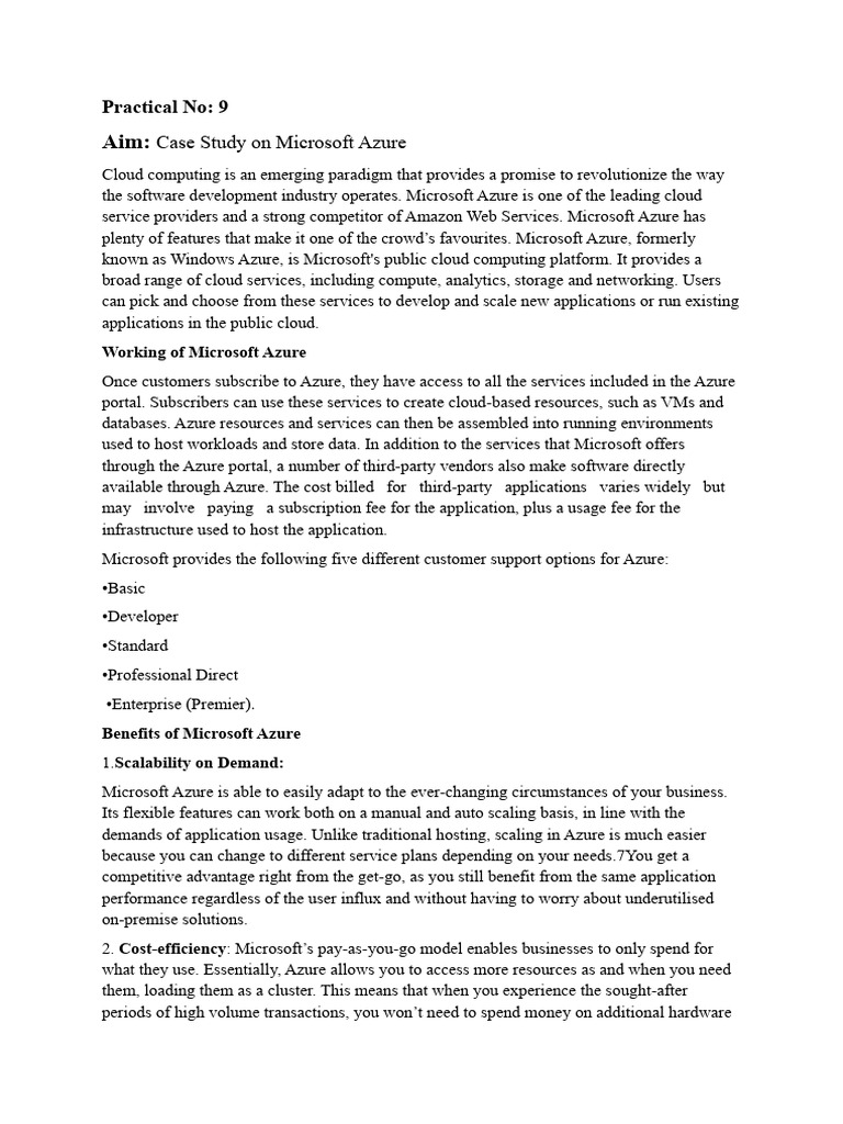 Cloud Case Studies | PDF | Cloud Computing | Microsoft Azure