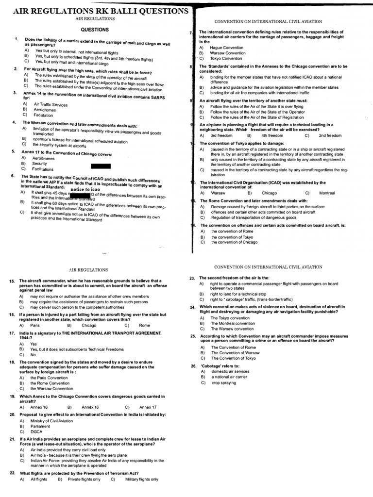 Air Regulations and ICAO Compliance | PDF | Air Traffic Control ...