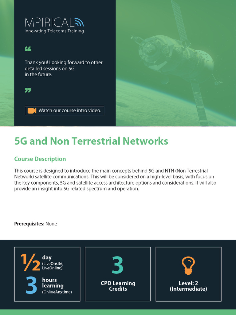 5g and Non Terrestrial Networks PDF | PDF | Cyberspace | Information ...