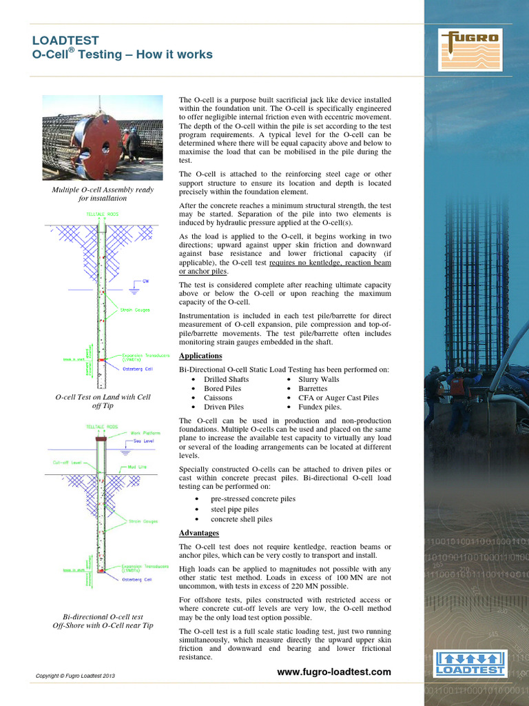 O-Cell Testing - How It Works | PDF | Deep Foundation | Physical Sciences