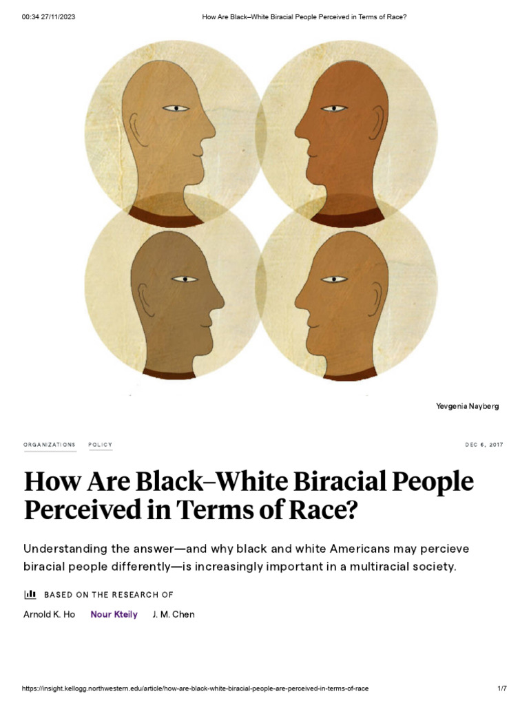 Perceptions of Black-White Biracial Identity | PDF | Race (Human ...