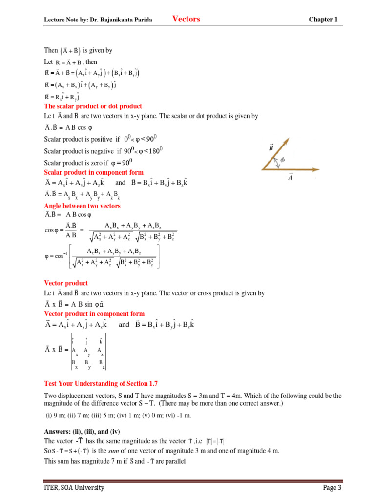 Understanding Vector Operations | PDF | Acceleration | Velocity