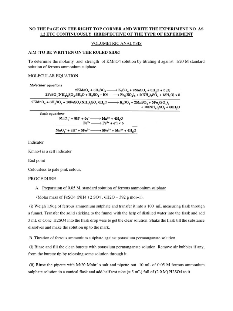Material Record Writing - Salt Analysis2021-22 | PDF