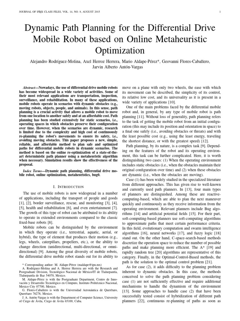 Paper Dynamic Path Planning | PDF | Kinematics | Speed