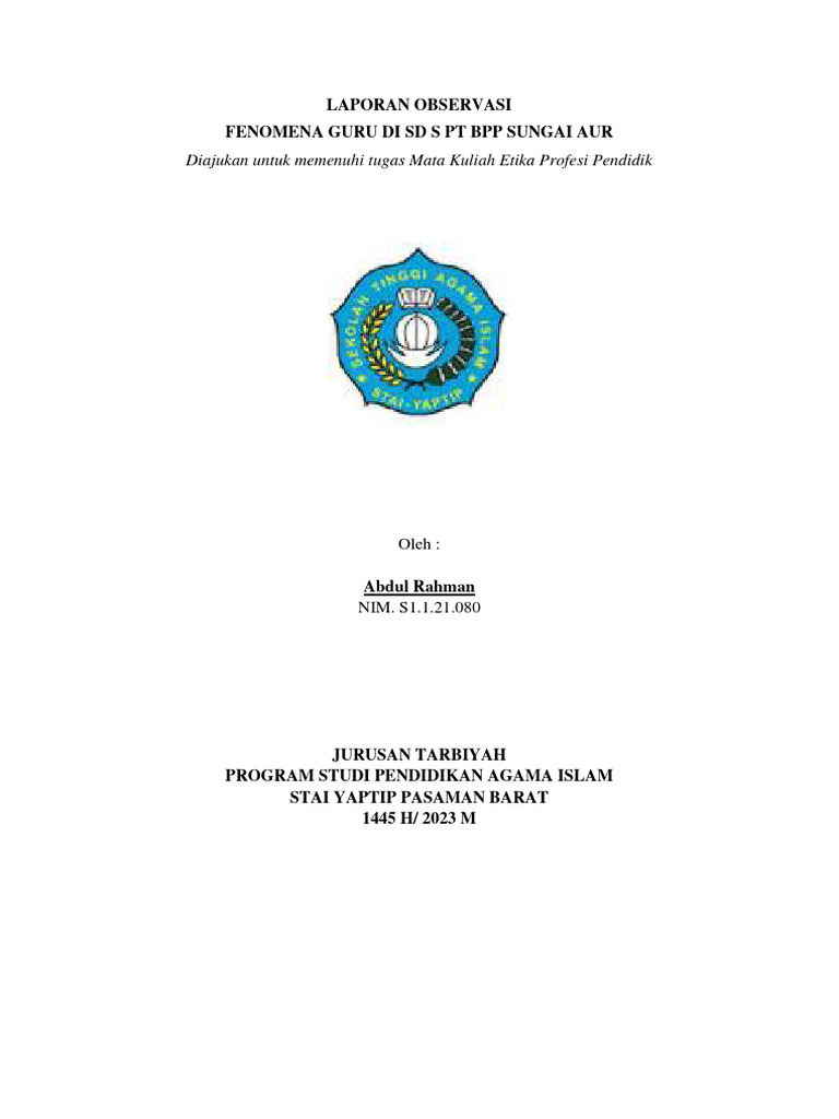 Fenomena Guru di SD Sungai Aur | PDF | Karier & Perkembangan | Seni
